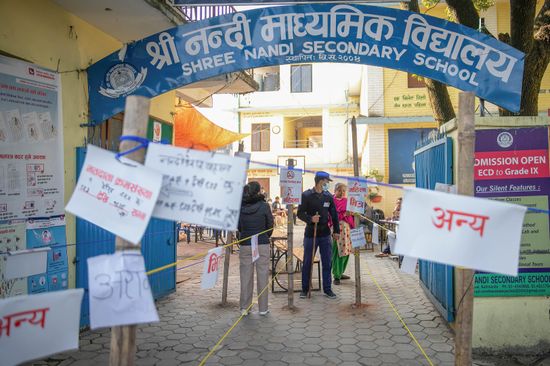 Nepal Police Officer Seen Patrolling During Editorial Stock Photo ...