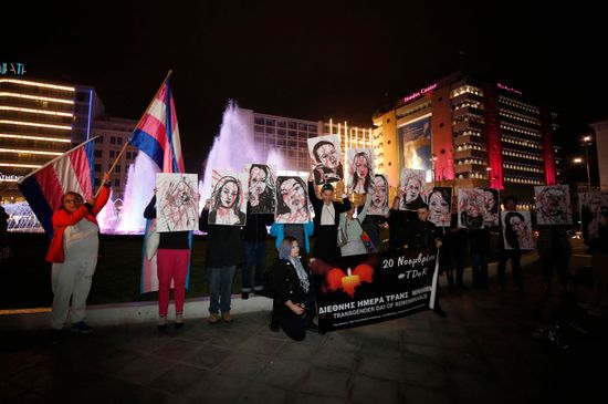Members Greek Transgender Community Supporters Participate Editorial ...