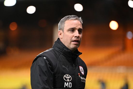 Michael Duff Manager Barnsley Before Match Editorial Stock Photo ...