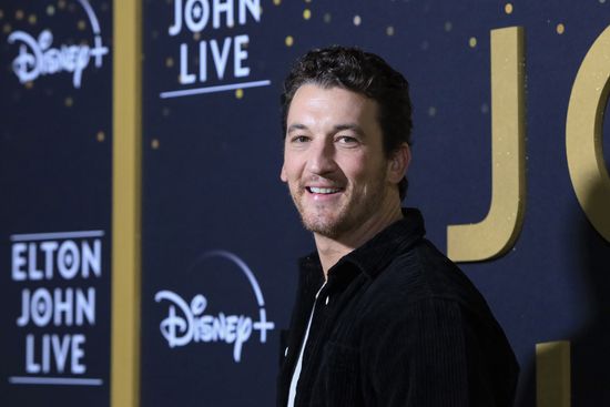 Miles Teller Poses Elton John Live Editorial Stock Photo - Stock Image ...