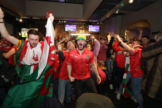 Wales Football Fans Celebrate Gareth Bales Editorial Stock Photo ...
