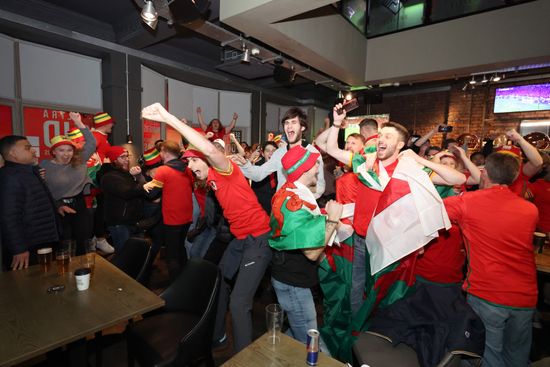 Wales Football Fans Celebrate Gareth Bales Editorial Stock Photo ...