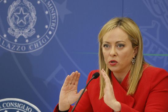 Italian Prime Minister Giorgia Meloni During Editorial Stock Photo ...