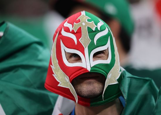 Mexico Fan Wearing Lucha Libre Facemask Editorial Stock Photo - Stock ...