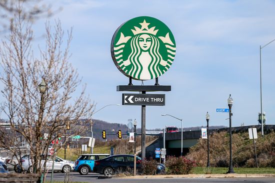 Large Sign Starbucks Logo Seen Coffeehouse Editorial Stock Photo ...