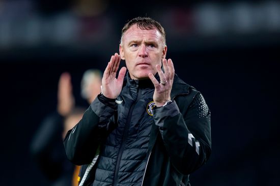 Newport County Manager Graham Coughlan Applauds Editorial Stock Photo ...