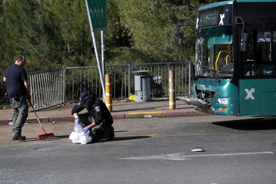Workers Clean Site Explosion Bus Stop Editorial Stock Photo - Stock ...