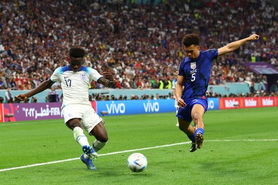 Bukayo Saka England Crosses Under Pressure Editorial Stock Photo ...