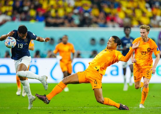 Virgil Van Dijk Netherlands Stretch Tackles Editorial Stock Photo ...