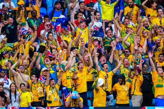 Australia Fans Celebrate Wildly Full Time Editorial Stock Photo - Stock ...