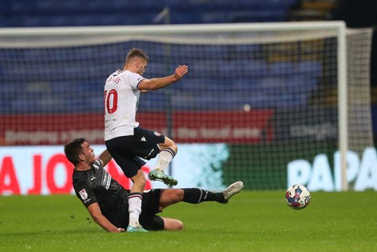 Barrows Niall Canavan Tackles Bolton Wanderers Editorial Stock Photo ...