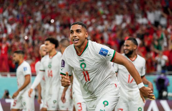 Abdelhamid Sabiri Morocco Celebrates Scoring Opening Editorial Stock ...