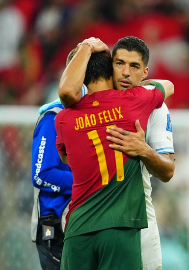 Joao Felix Portugal Hugs Luis Suarez Editorial Stock Photo - Stock ...