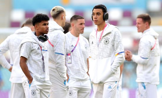 Jamal Musiala Germany Teammates Inspect Pitch Editorial Stock Photo ...