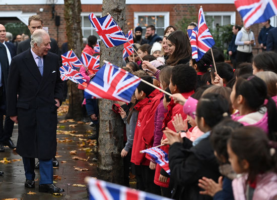 King Charles Iii Meets Pupils Waving Editorial Stock Photo - Stock ...