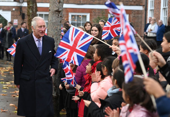 King Charles Iii Meets Pupils Waving Editorial Stock Photo - Stock ...