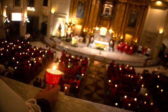 Marian Devotees Observes Red Wednesday International Editorial Stock ...