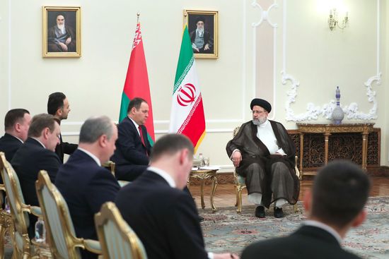 Iranian President Ebrahim Raisi Meets Prime Editorial Stock Photo ...