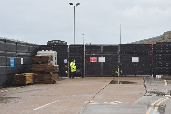 Security Guard Patrols Entrance Dover Immigration Editorial Stock Photo ...