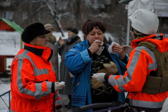 Medical Workers Give First Aid Local Editorial Stock Photo - Stock ...