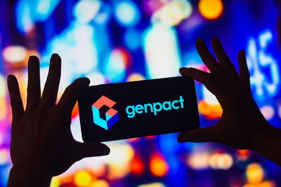 This Photo Illustration Genpact Logo Displayed Editorial Stock Photo ...