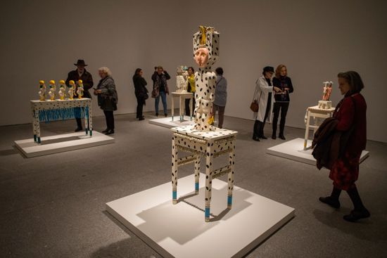People Observe Art Pieces During Inauguration Editorial Stock Photo ...