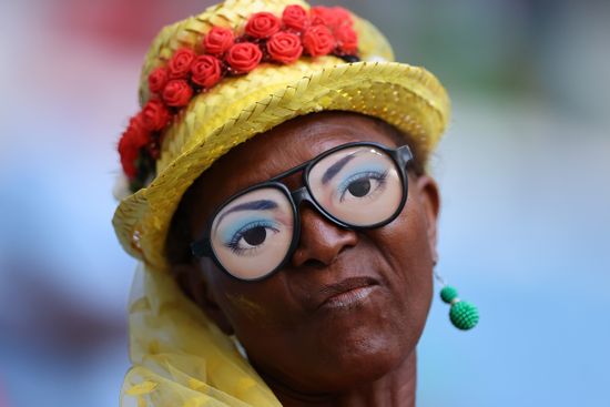 Cameroon Fan Fancy Dress Face Paint Editorial Stock Photo - Stock Image ...