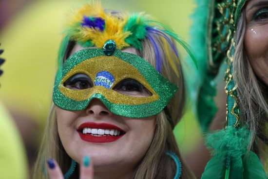 Brazil Fans Fancy Dress Masks Lusail Editorial Stock Photo - Stock ...