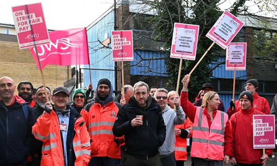 Royal Mail Workers Hold Signs Outside Editorial Stock Photo - Stock ...