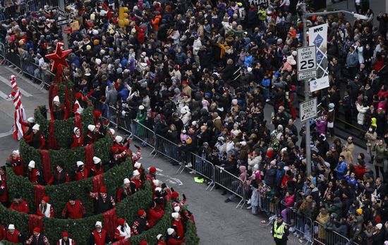 Christmas Tree Float Moves Down Parade Editorial Stock Photo - Stock ...
