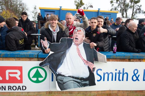 Stevenage Fans Hold Cut Out Steve Editorial Stock Photo - Stock Image ...