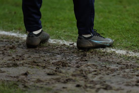 Churned Mud On Touchline Editorial Stock Photo - Stock Image | Shutterstock
