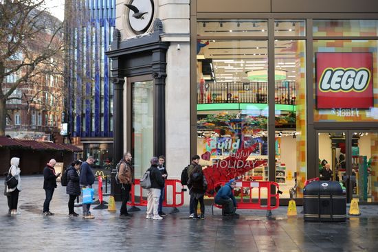 Shoppers Wait Outside Lego Store Leicester Editorial Stock Photo ...