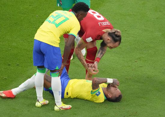 Neymar Bottom Brazil Falls Down During Editorial Stock Photo - Stock ...