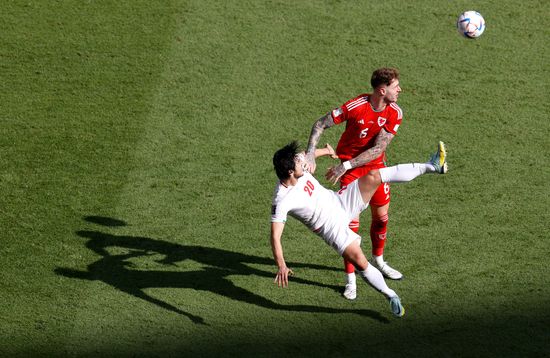 Joe Rodon R Wales Action Against Editorial Stock Photo - Stock Image ...