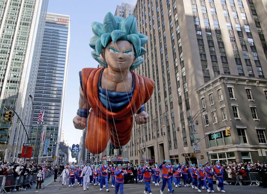 Goku Dragon Ball Z Balloon Flies Editorial Stock Photo - Stock Image ...