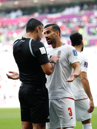 Referee Mario Escobar L Communicates Ehsan Editorial Stock Photo ...