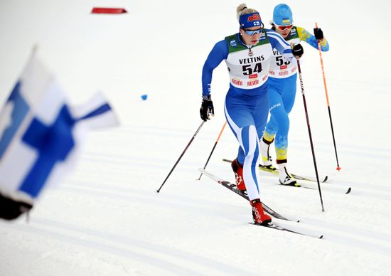 Amanda Saari Finland Competes During Ladies Editorial Stock Photo ...