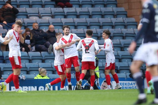 Calum Gallagher Airdrie Celebrates After Scoring Editorial Stock Photo ...