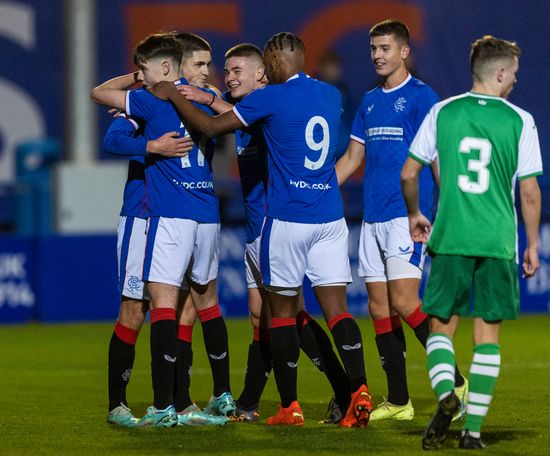 Rangers U18s Midfielder Bailey Rice Celebrates Editorial Stock Photo ...