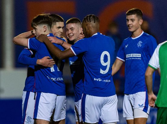 Rangers U18s Midfielder Bailey Rice Celebrates Editorial Stock Photo ...