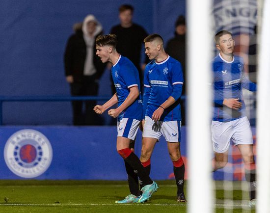 Rangers U18s Forward Findlay Curtis Celebrates Editorial Stock Photo ...