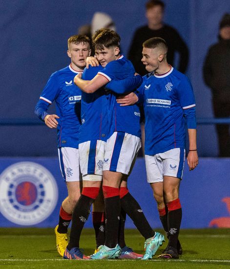 Rangers U18s Forward Findlay Curtis Celebrates Editorial Stock Photo ...