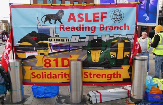 Aslef Members Official Picket Outside Station Editorial Stock Photo ...
