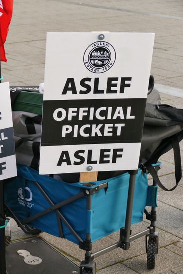 Aslef Members Official Picket Outside Station Editorial Stock Photo ...