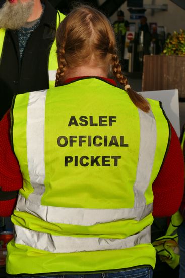 Aslef Members Official Picket Outside Station Editorial Stock Photo ...
