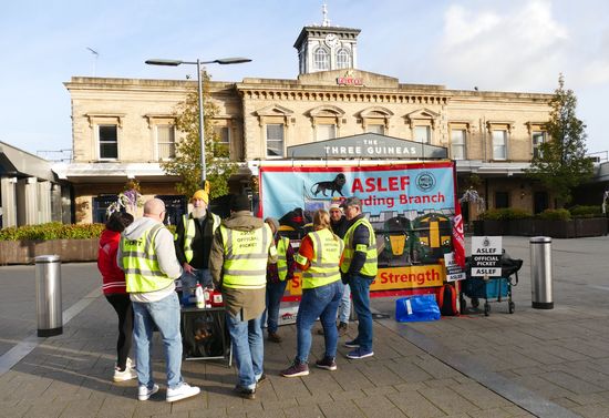 Aslef Members Official Picket Outside Station Editorial Stock Photo ...