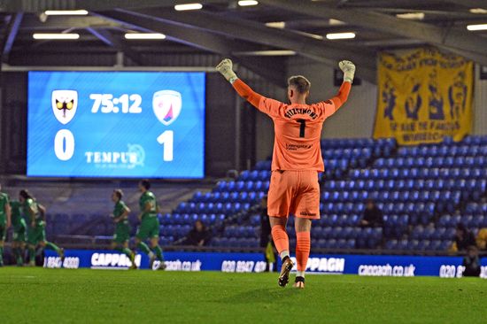 Chesterfield Goalkeeper Ross Fitzsimons 1 Celebrates Editorial Stock ...