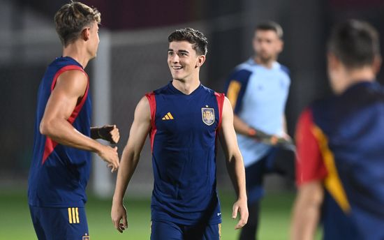 Gavi Spain During Training Session Spanish Editorial Stock Photo ...