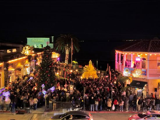City Monterey Celebrates Start Christmas Holiday Editorial Stock Photo ...